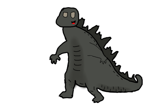 Triangle (godzilla vs monkey) - ibisPaint