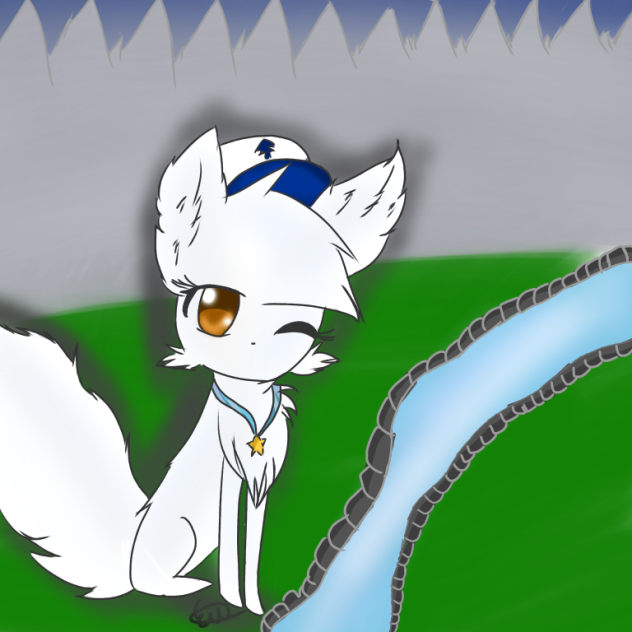 eve the wolf in the garden - ibisPaint