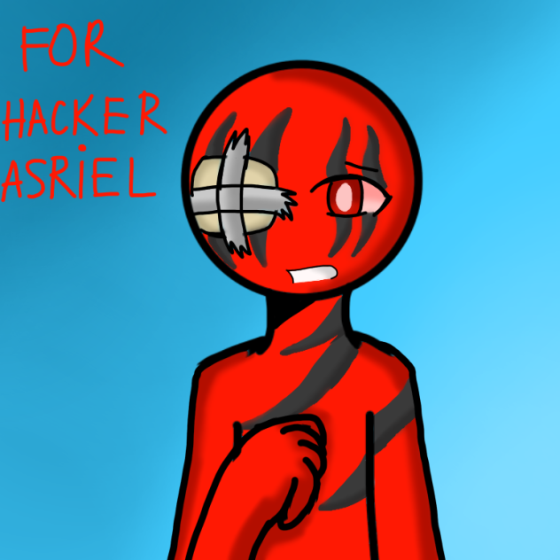 For Hacker Asriel (draw his Stickman OC) - ibisPaint
