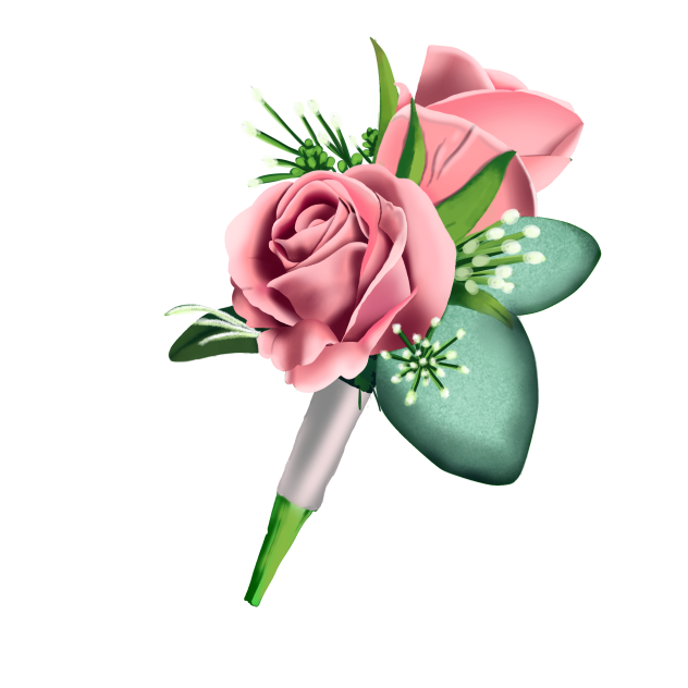 groom's boutonniere - ibisPaint