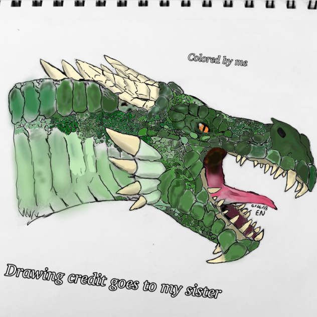 realistic dragon - ibisPaint