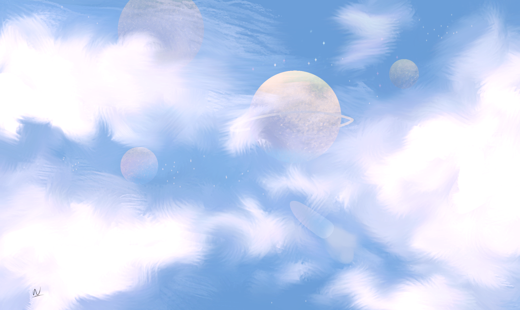 blue sky on another planet - ibisPaint