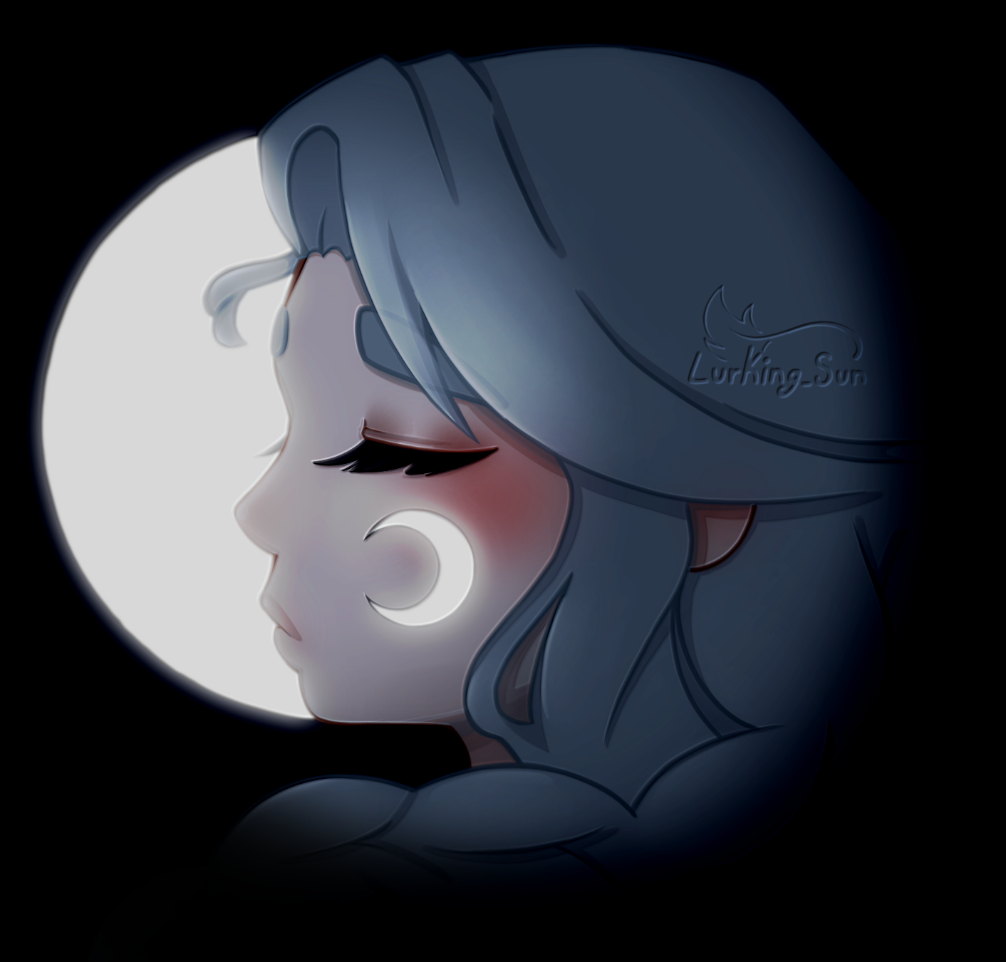 Moonie the moon goddess artfight attack - ibisPaint