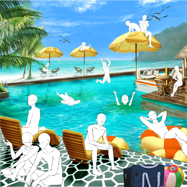 Pool party collab original - ibisPaint