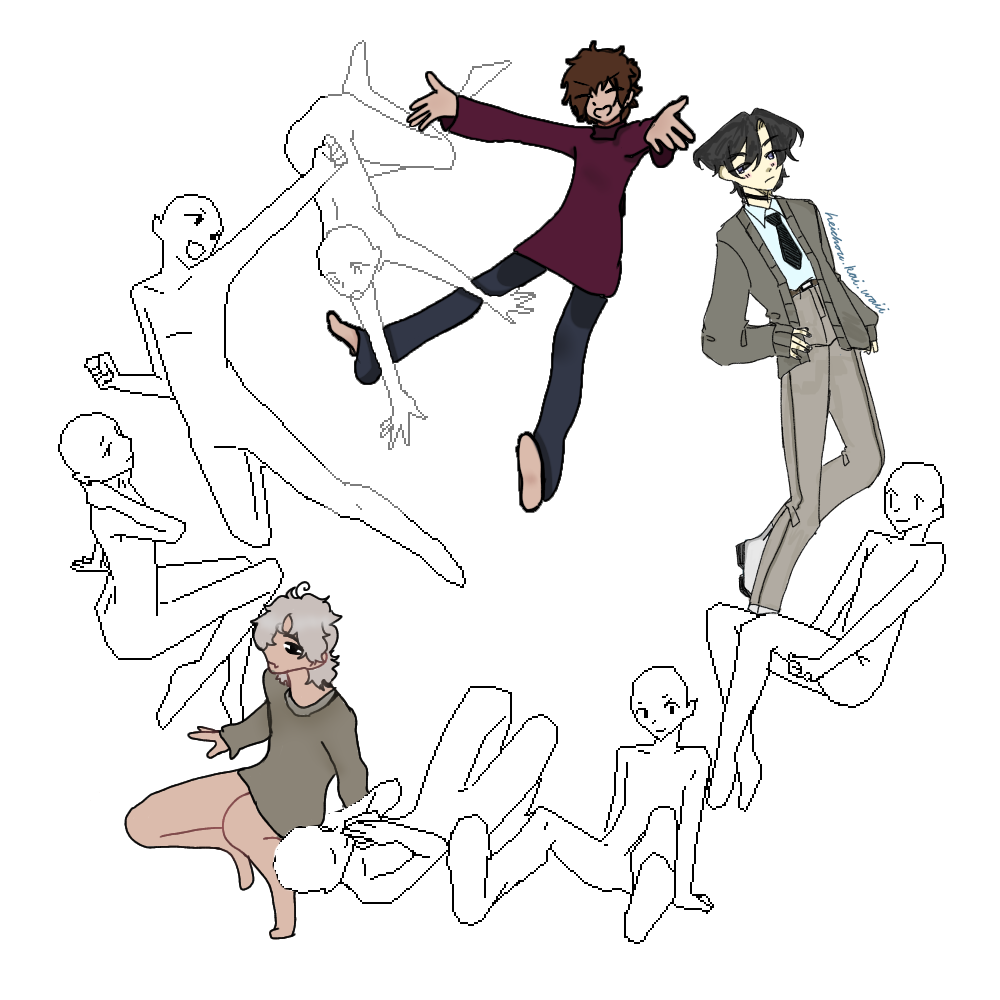 dynamic pose collab! - ibisPaint