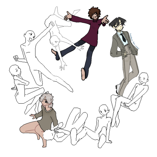 dynamic pose collab! - ibisPaint