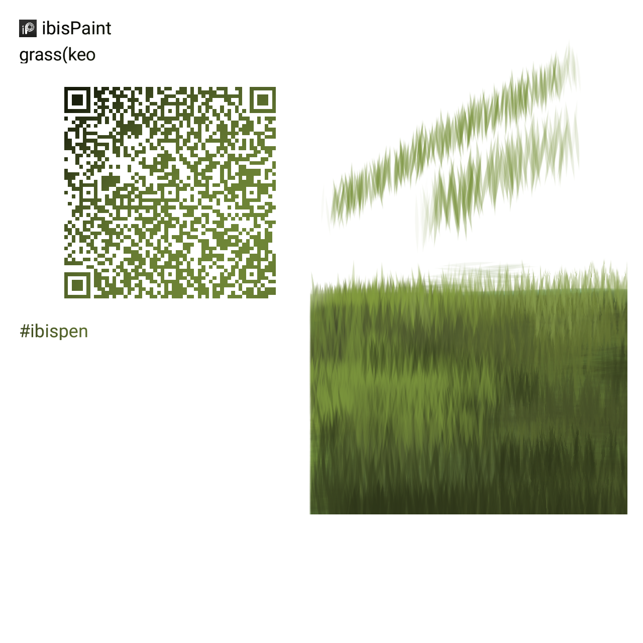 Grass qr code - ibisPaint
