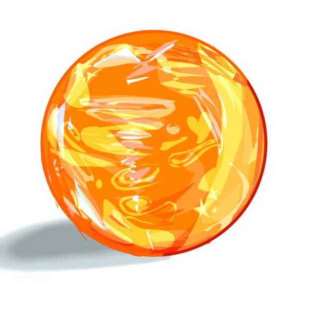 Shiny bad orange ball thing - ibisPaint