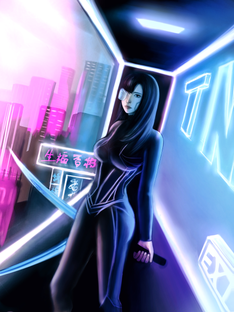 Cyberpunk art part 2 - ibisPaint