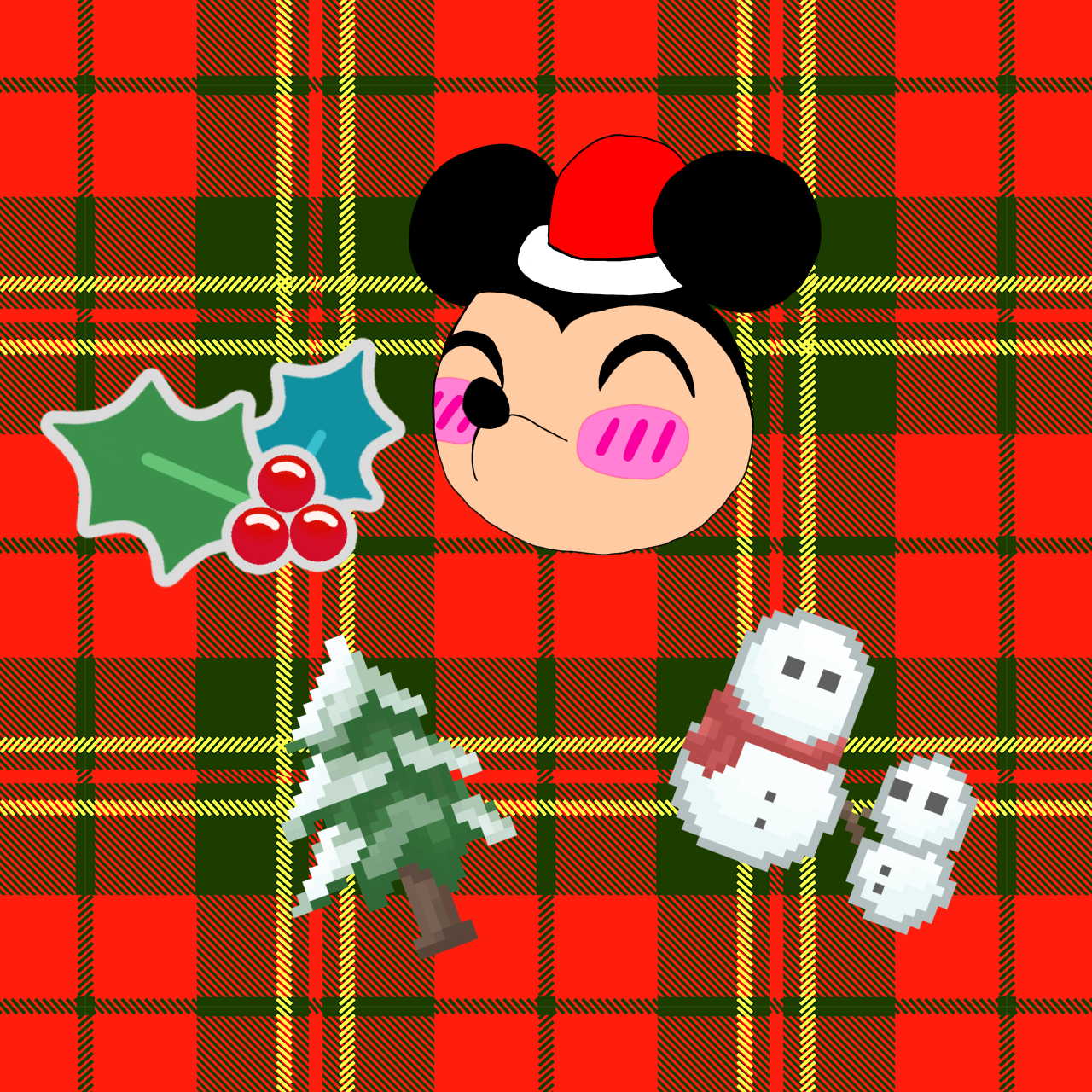 Christmas Mickey Mouse - ibisPaint