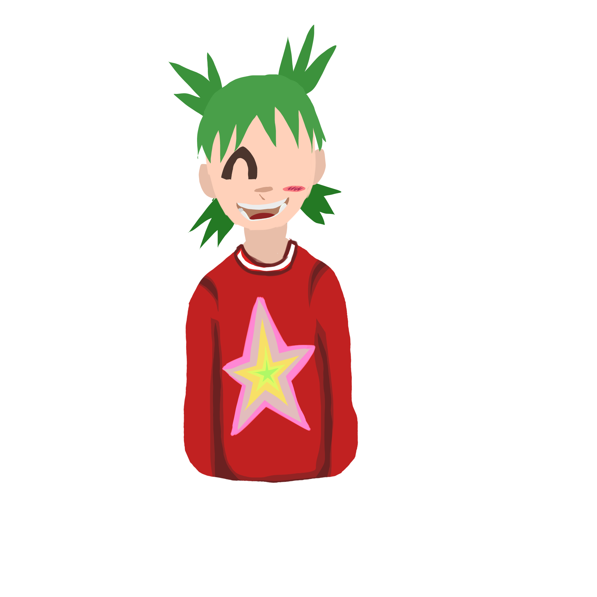 green haired idiot - ibisPaint