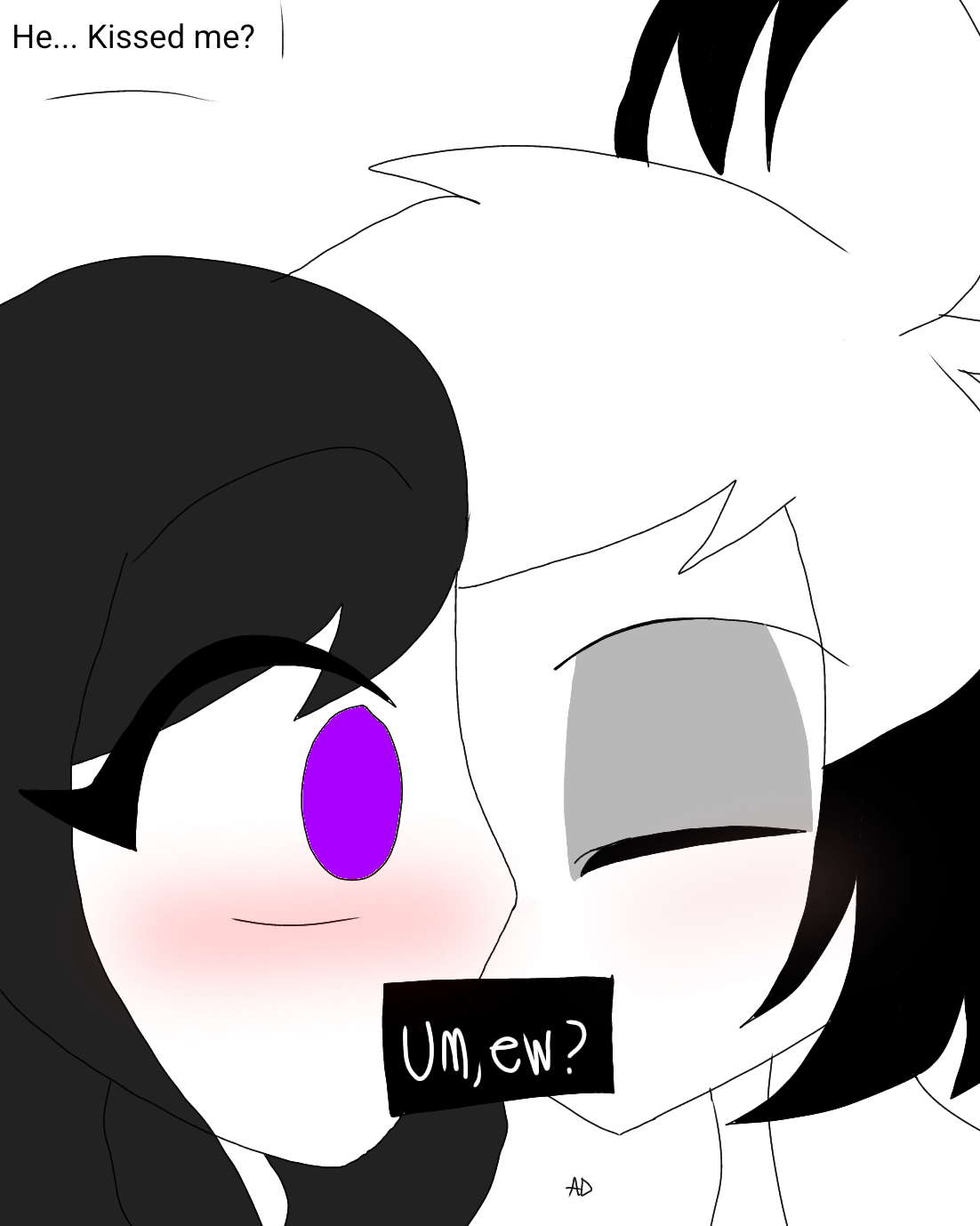 The Kiss That Caught Mah BFFs Off Guard - ibisPaint