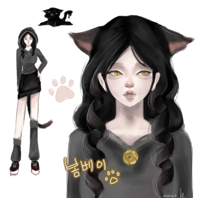 Black cat - ibisPaint