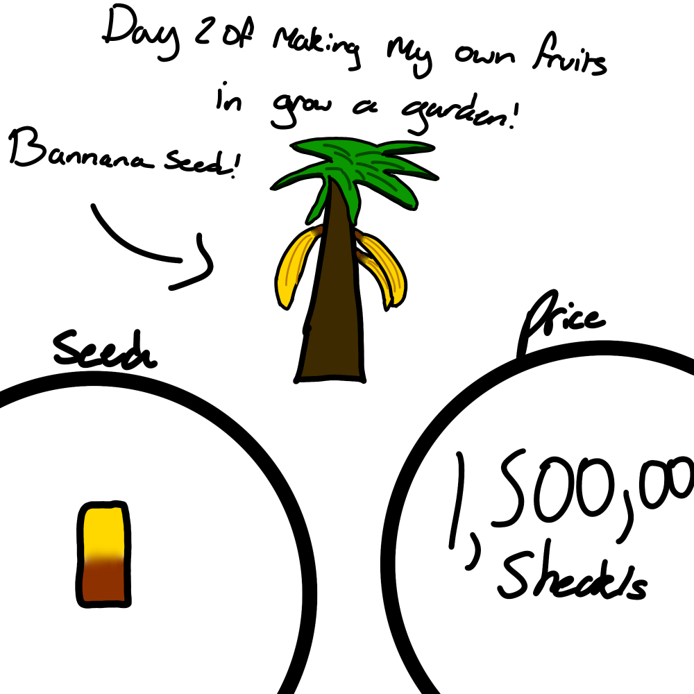 Banana seed grow a garden - ibisPaint