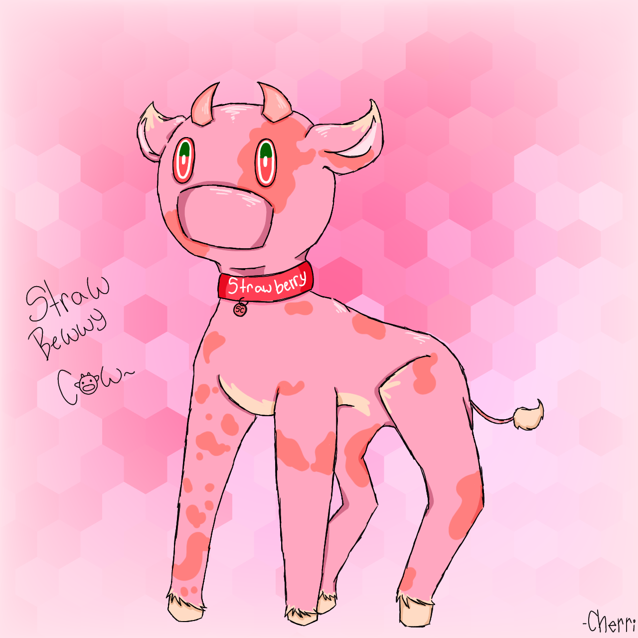 Strawberry cow - ibisPaint