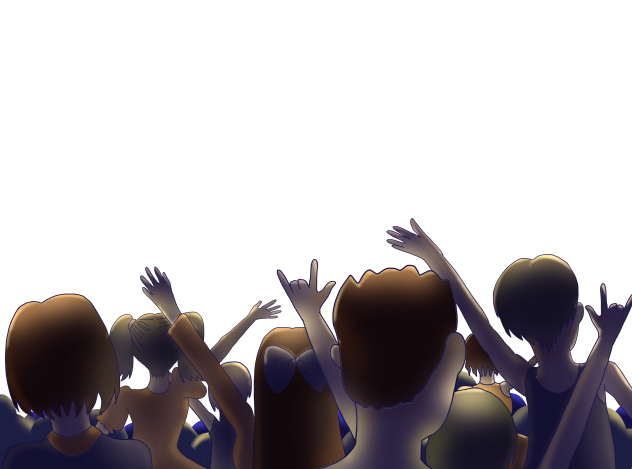 concert Crowded people Sticker - ibisPaint