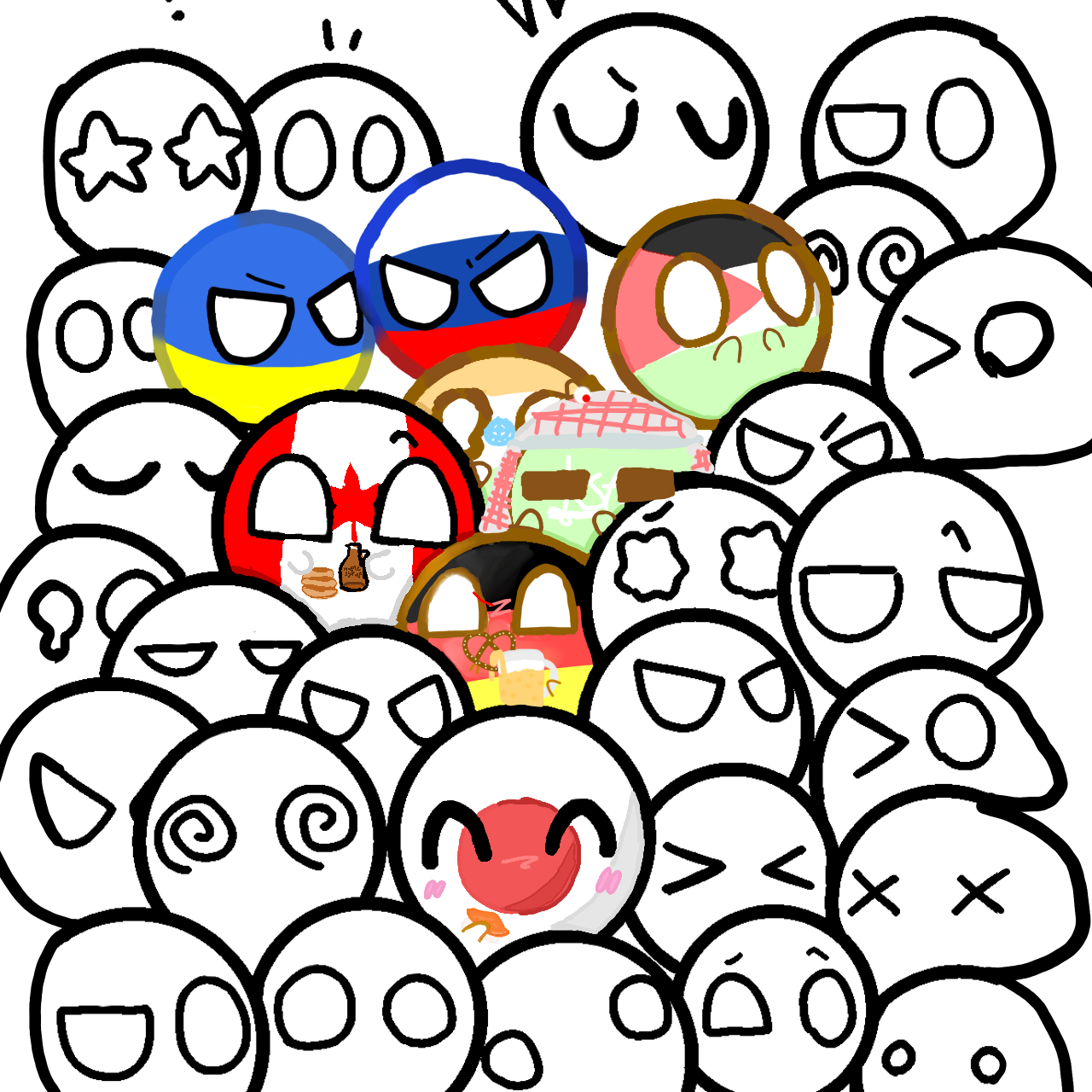 Country balls collab - ibisPaint