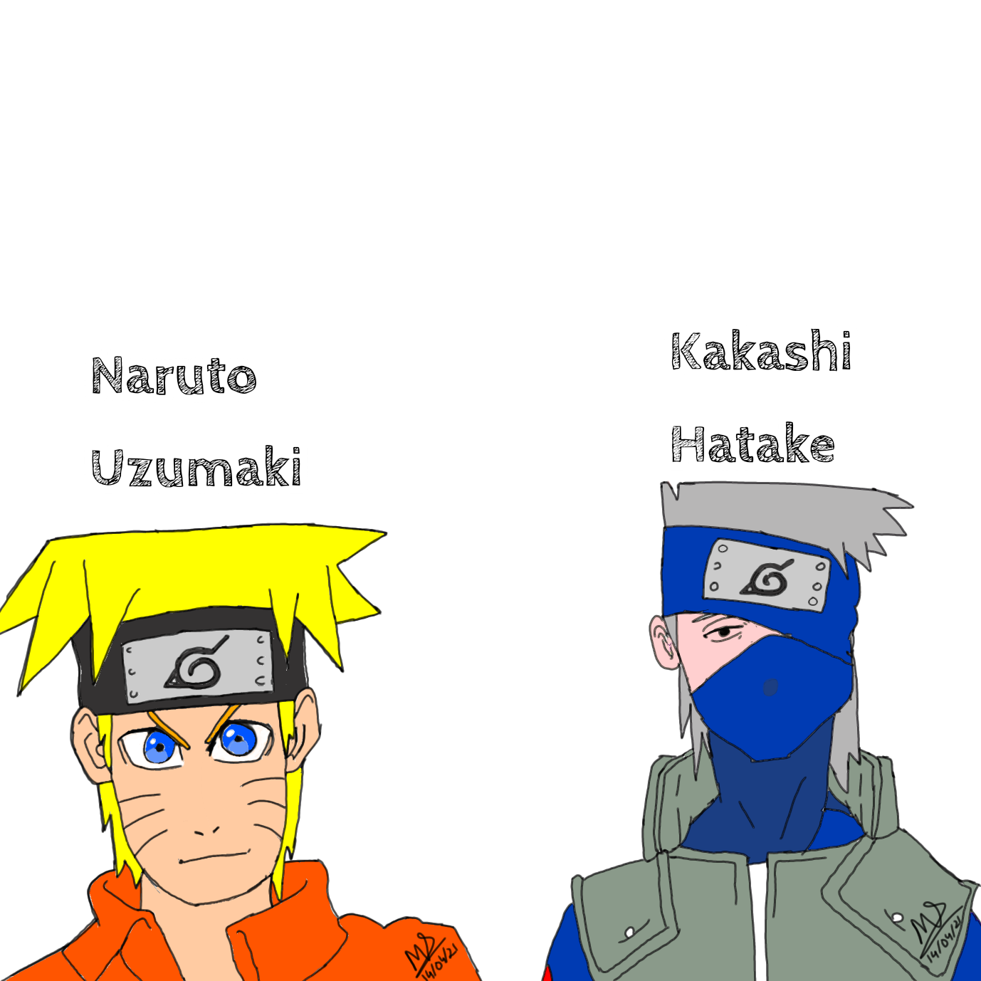 Kakashi and Naruto - ibisPaint