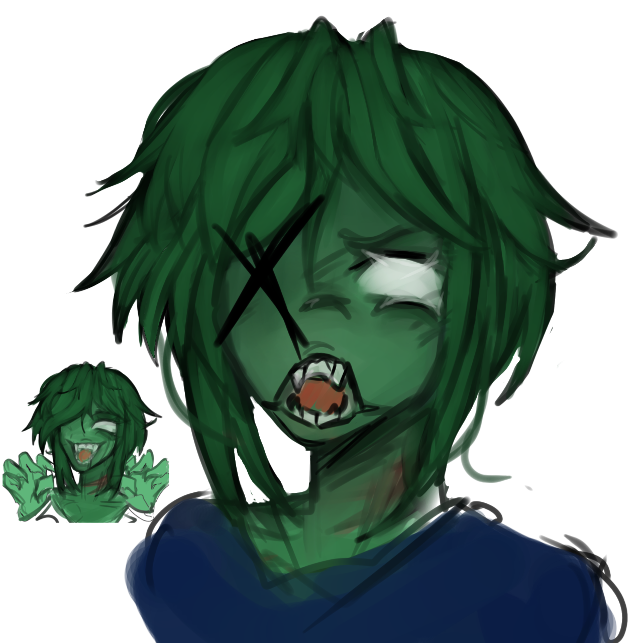 my oc as a zombie - ibisPaint