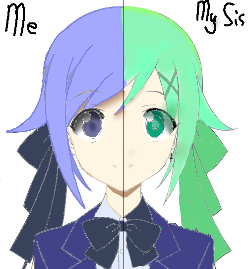 Me vs my lil sis - ibisPaint