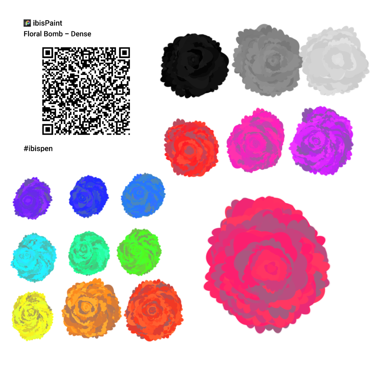 Floral Bomb Series - Dense - ibisPaint