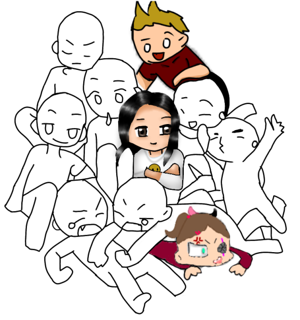 Cute collab (fixed line art) - ibisPaint