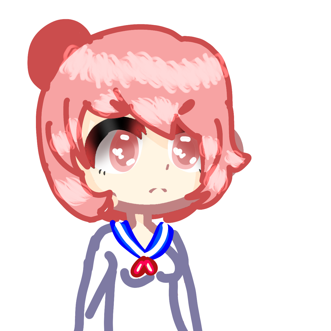 Angry Pink-haired girl - ibisPaint