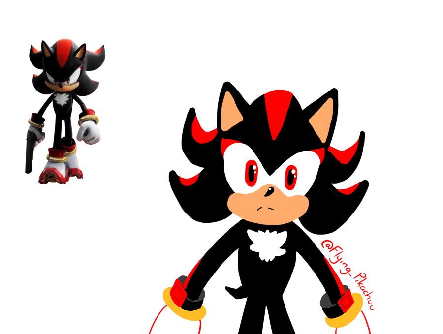 My first try at drawing Shadow - ibisPaint