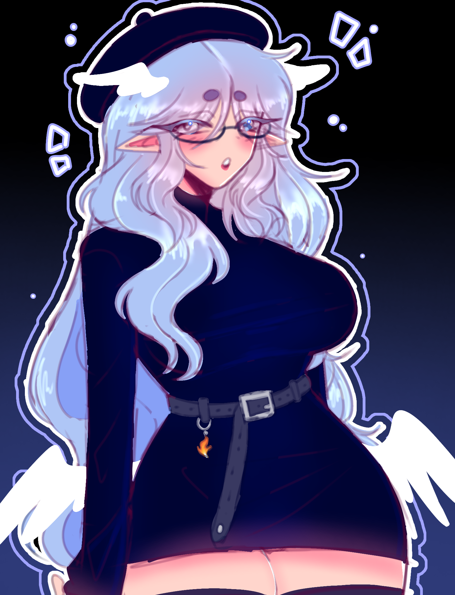 Ali has Blue hair now - ibisPaint