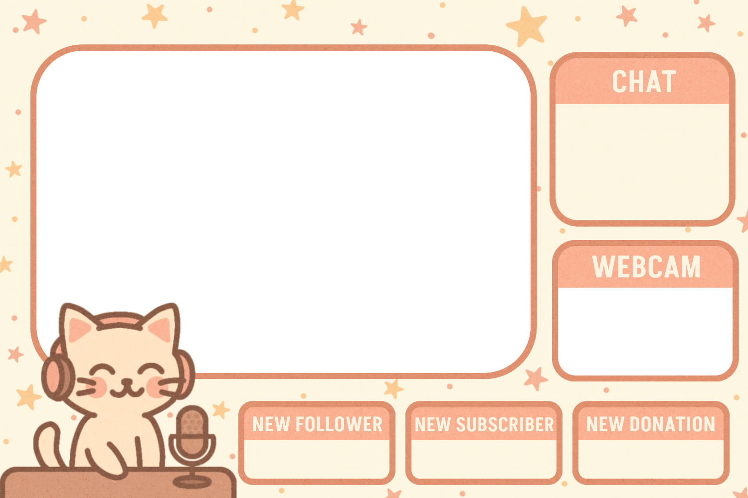 Cute live streaming overlay 4 - ibisPaint
