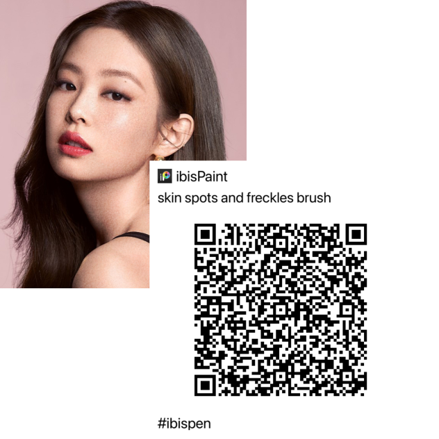 Skin spots and freckles QR code brush - ibisPaint