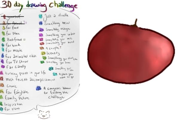 Attempted realistic apple. - ibisPaint