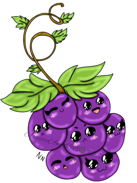 Kawaii Grapes - ibisPaint
