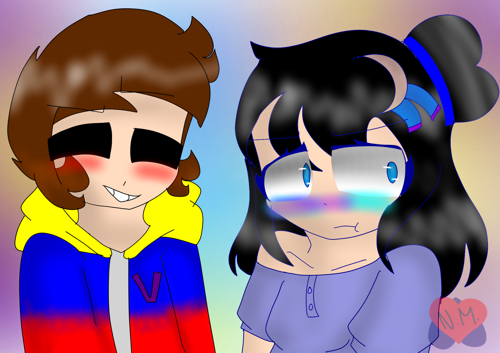 Children are flirting so fast - ibisPaint