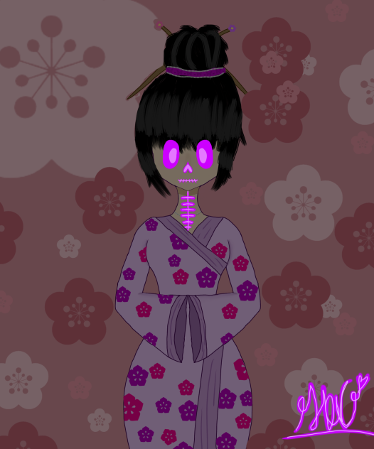 Glowing skeleton - ibisPaint