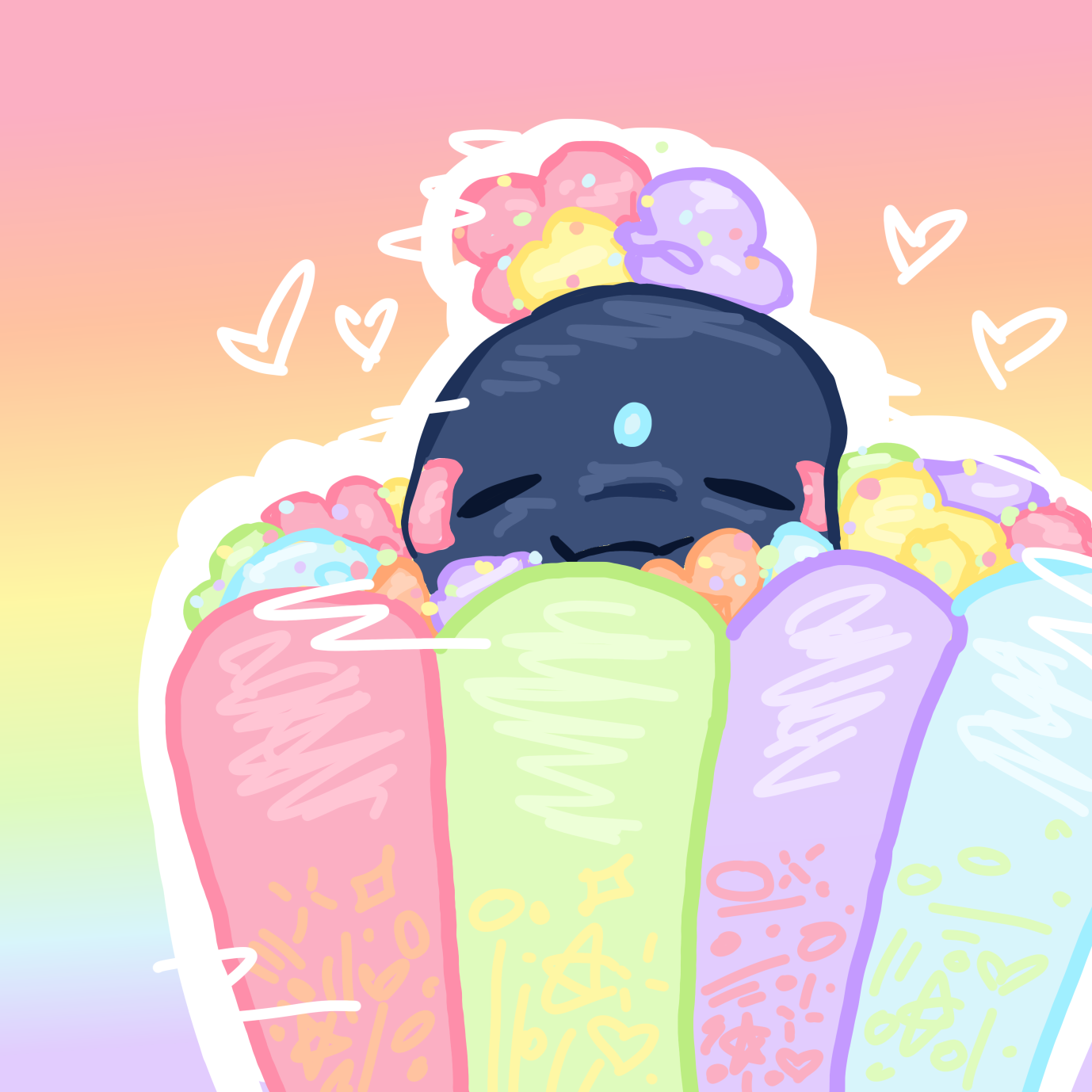 ☙RAINBOW POPCORN - ibisPaint