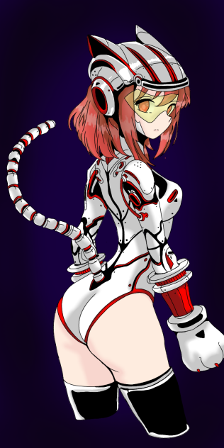robotic neko girl - ibisPaint