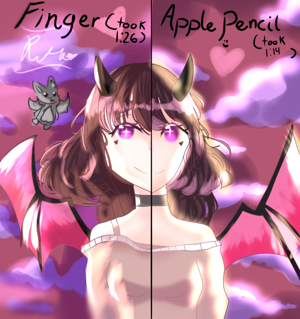 Fingers vs Apple Pencil - ibisPaint