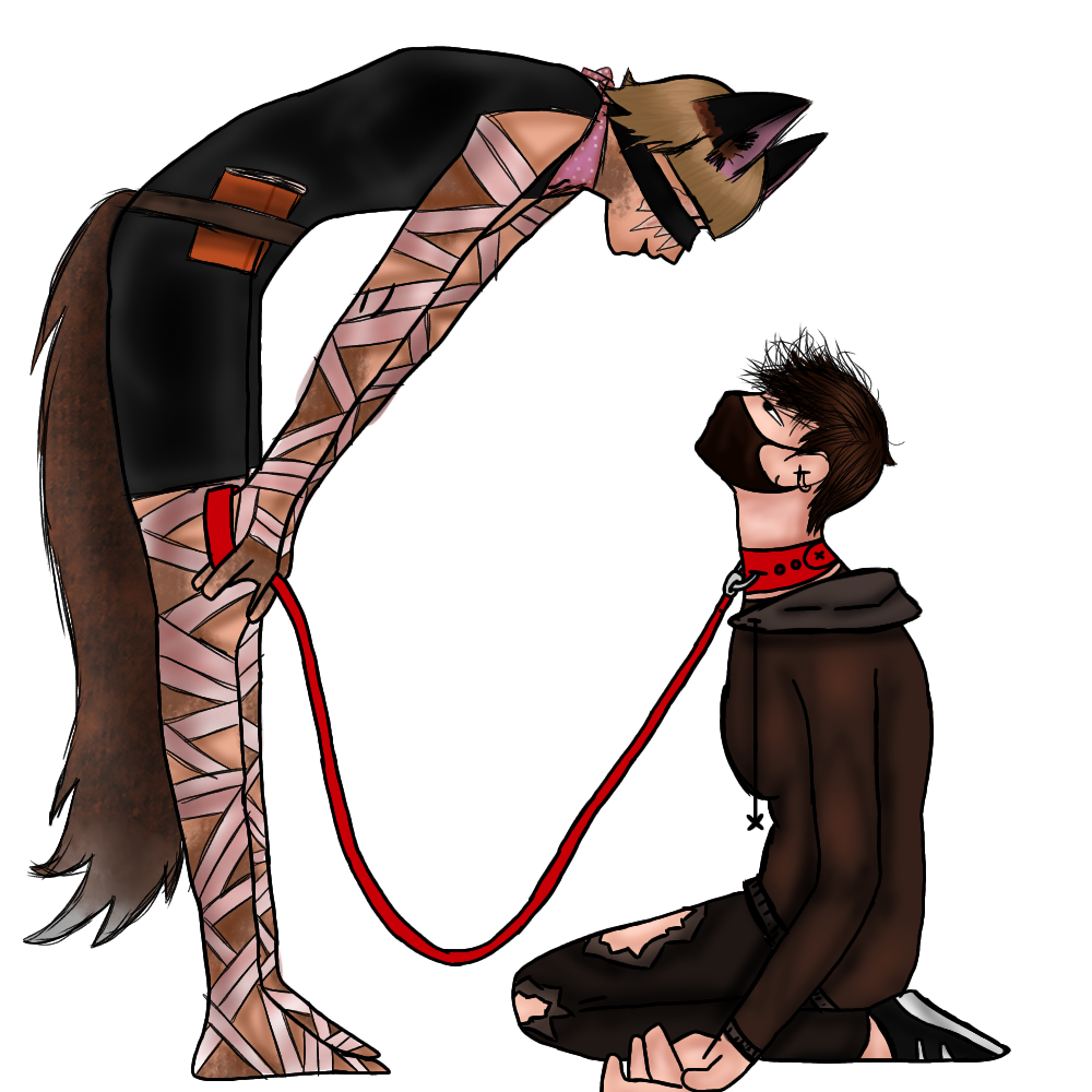 my oc and his pet. nono look at hands - ibisPaint