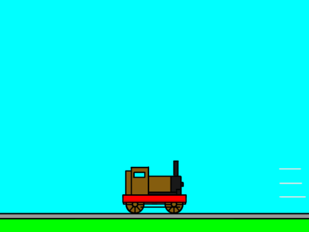 The Brown Engine Train - ibisPaint