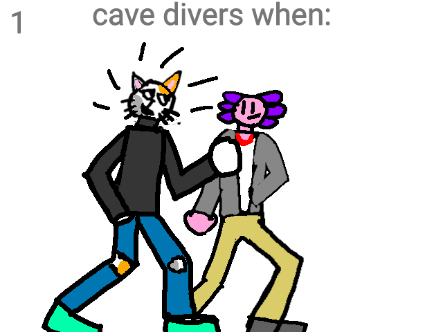 cave diver moment - ibisPaint