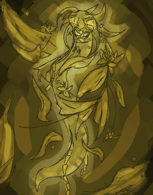 Golden Dragon (Vent Drawing) - ibisPaint