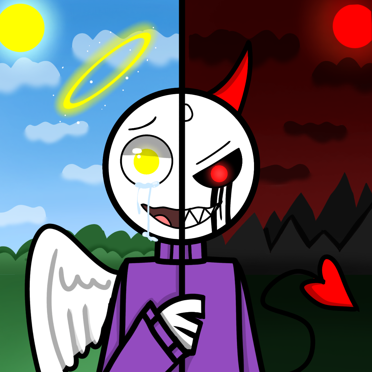 Angel and demon - ibisPaint