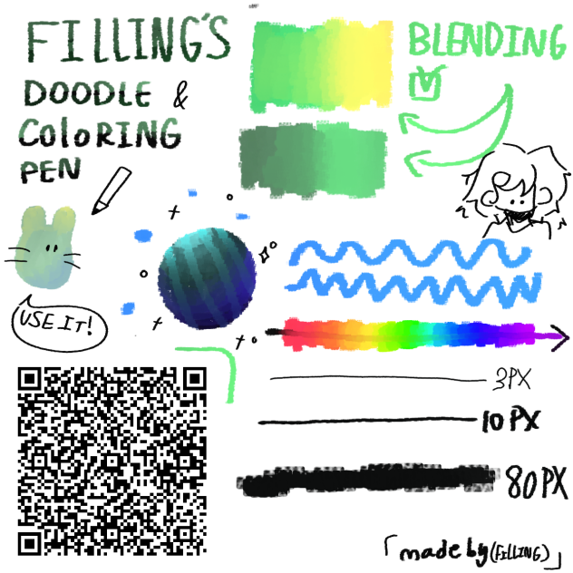 Fillings doodle coloring pen - ibisPaint