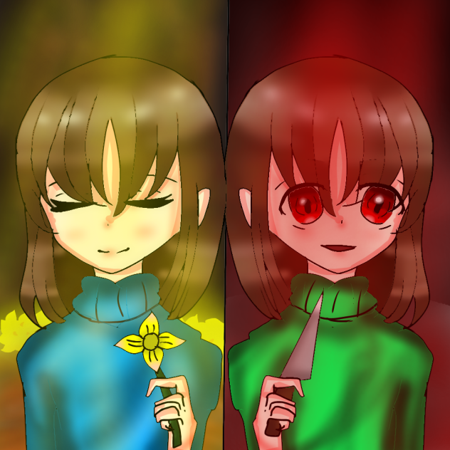 Chara And Frisk Speedpaint Ibispaint