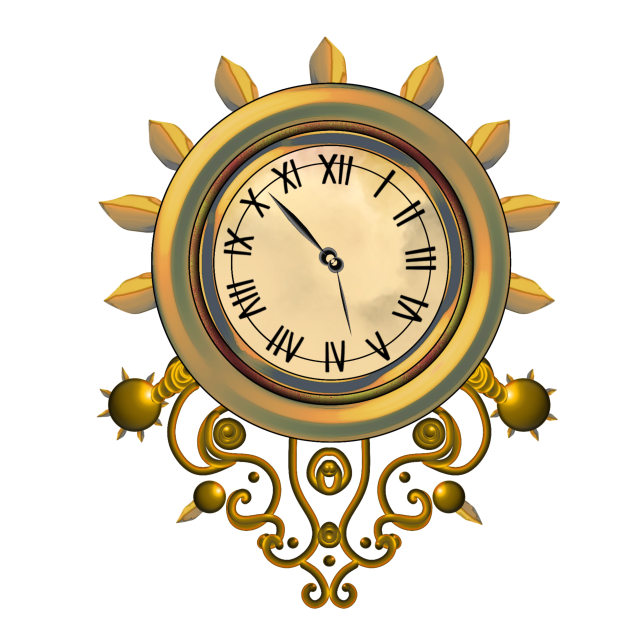 steampunk clock - ibisPaint