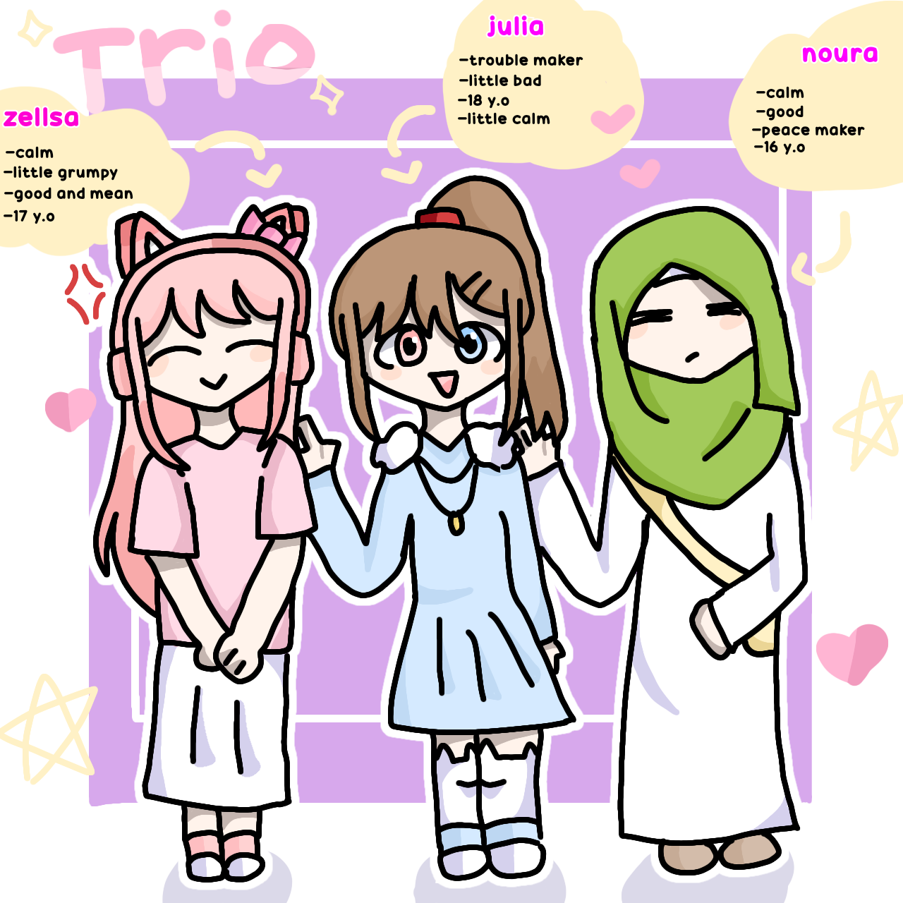 The girls trio🤓 - ibisPaint