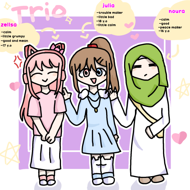 The girls trio🤓 - ibisPaint