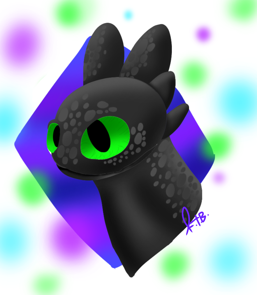 Toothless headshot - ibisPaint