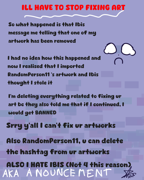 ! IMPORTANT ANNOUNCEMENT ! - ibisPaint